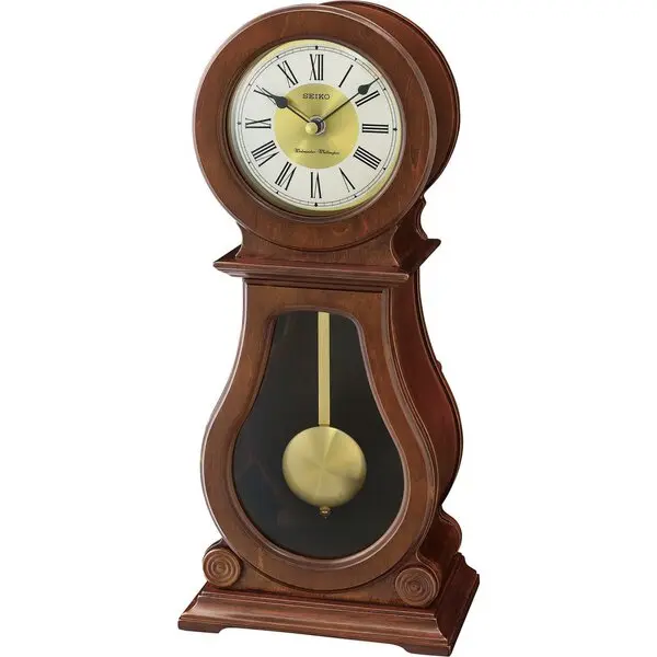 SEIKO Alder Wood Westminster Whittington Pendulum Mantel Clock - Brown