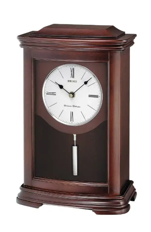 SEIKO Alder Wood Chime Clock With Pendulum - Brown