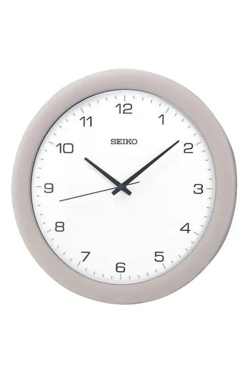 SEIKO Metallic Wall Clock - Silver