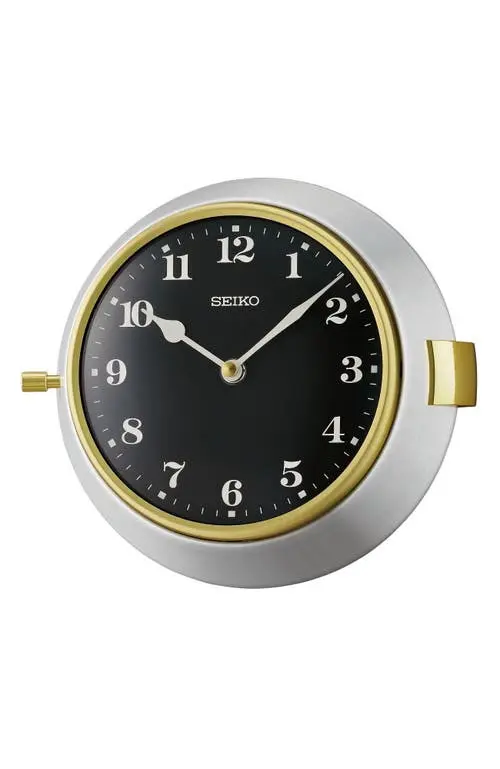 SEIKO Nao Wall Clock - Silver & Black