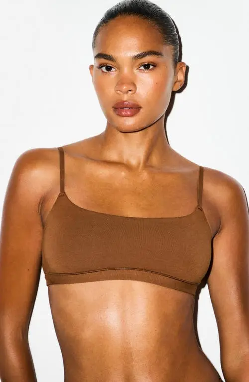 SKIMS Stretch Cotton Jersey Scoop Bralette