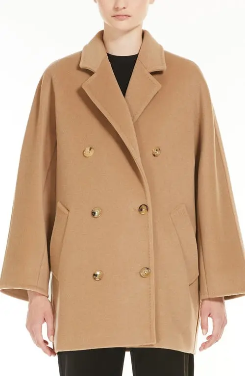 Max Mara Rebus Wool & Cashmere Beaver Cloth Jacket - Camel