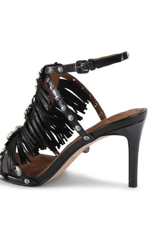 Kurt Geiger Jewel Fringe Ankle Strap Sandal