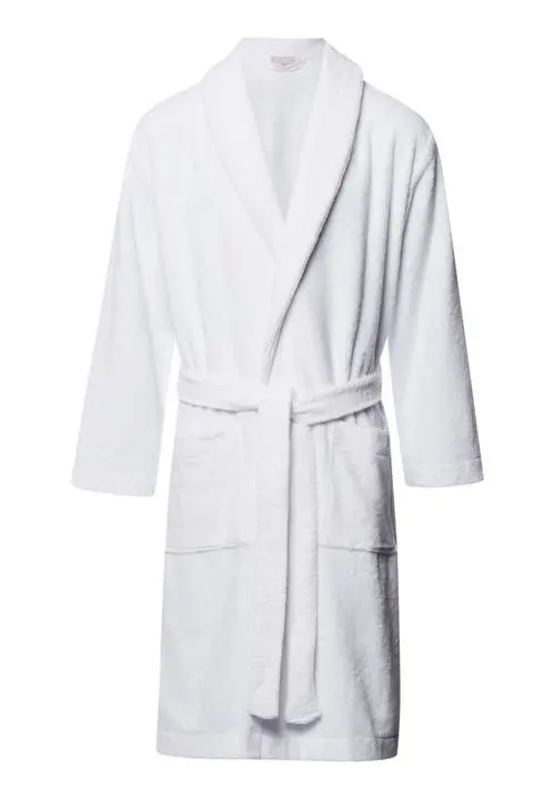 Hanro Robe Selection Plush Cotton Terry Velour Robe - White