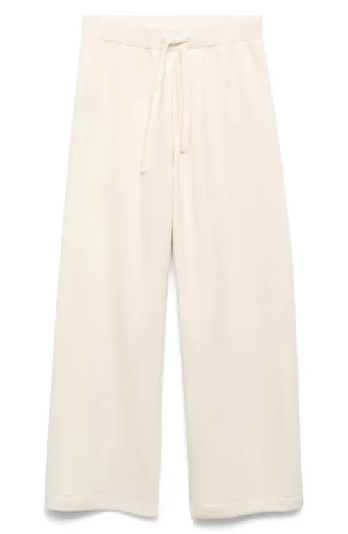 Mango Cotton Blend Wide Leg Lounge Pants