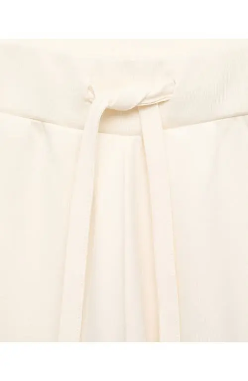 Mango Cotton Blend Wide Leg Lounge Pants