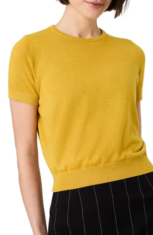 French Connection Nola Short Sleeve Sweater - Deep Marigold