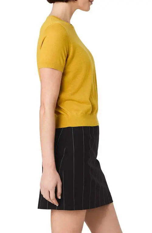 French Connection Nola Short Sleeve Sweater - Deep Marigold