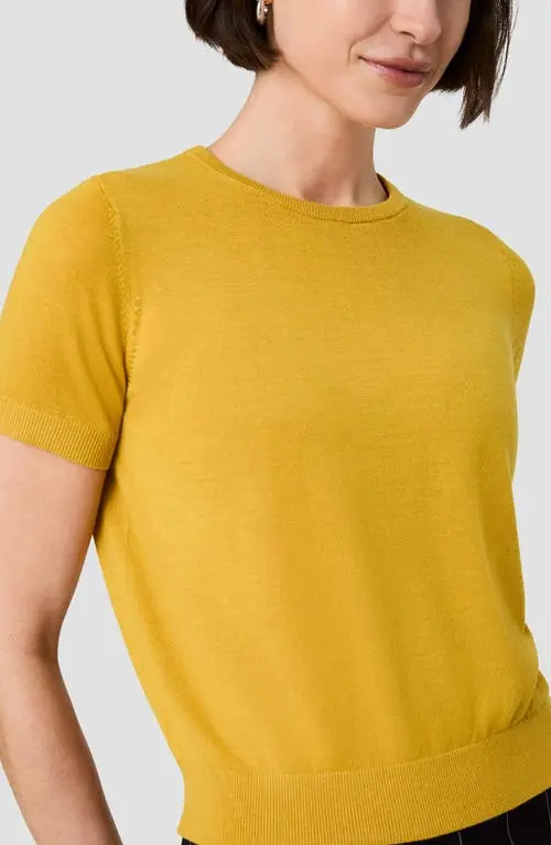French Connection Nola Short Sleeve Sweater - Deep Marigold