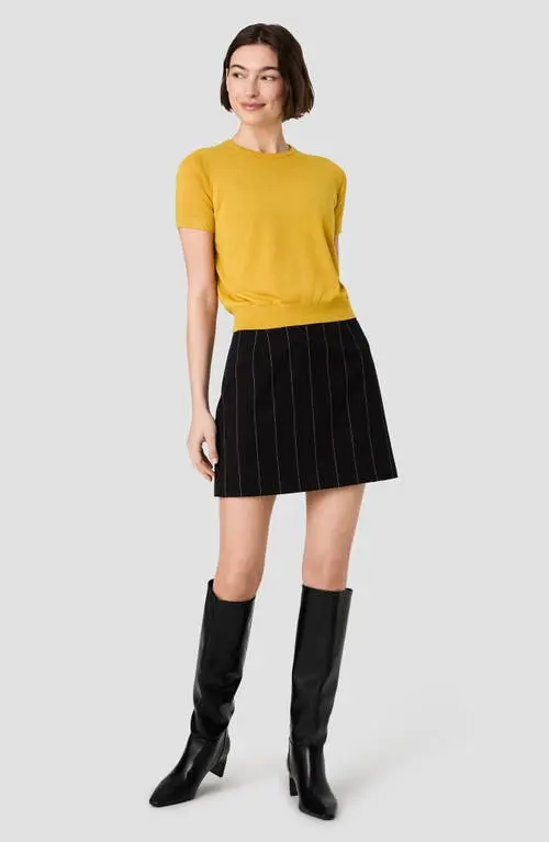 French Connection Nola Short Sleeve Sweater - Deep Marigold