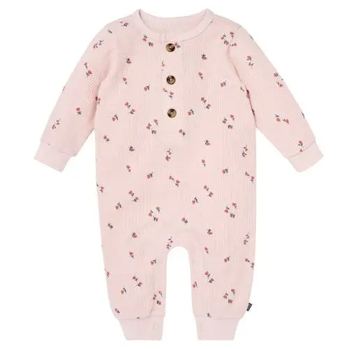 MODERN MOMENTS™ BY GERBER Long Leg Slouch Romper - Blush Tulip