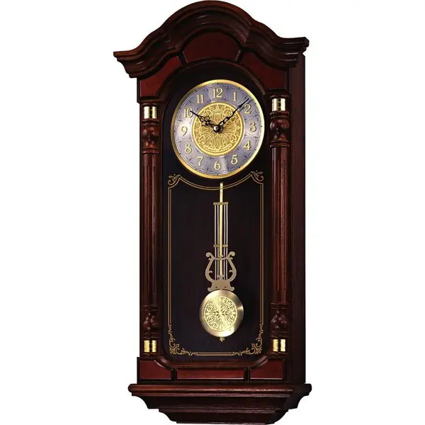 SEIKO Stately Pendulum Wall Clock With Chimes - Brown