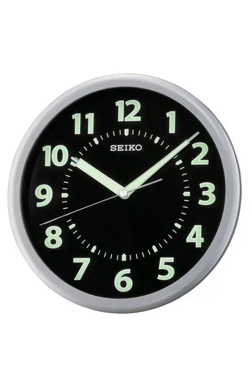 SEIKO Luminous Easy Reader Wall Clock - Silver