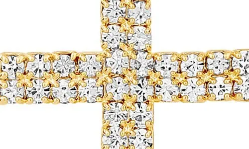 SHYMI Pavé Cross Pendant Necklace - Gold
