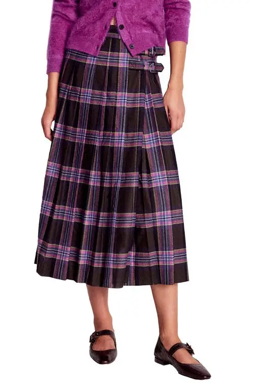 Boden Josephine Wool Blend Kilt Skirt