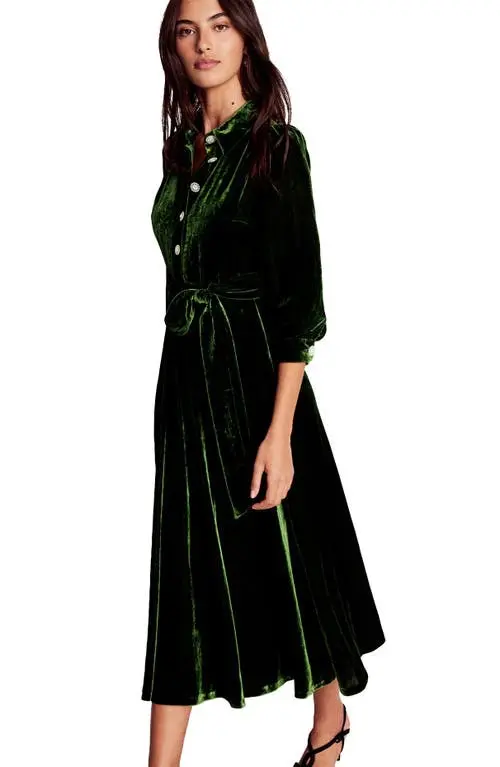 boden green midi dress Boden Women's Sleeveless Ponte Midi Dress in Green main image 1