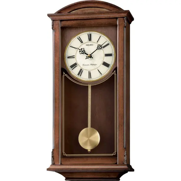 SEIKO Arched Dual Chimes Pendulum Clock - Brown