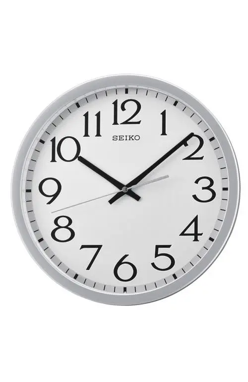 SEIKO Easy Read Wall Clock - Silver