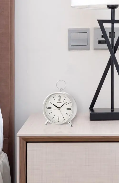 SEIKO Aluminum Bedside Alarm Clock