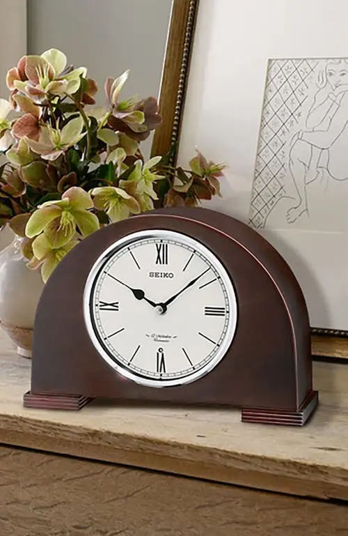 SEIKO Alder Wood 12 Melodies Musical Mantel Clock