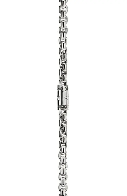 John Hardy Sterling Box Chain Necklace - Silver