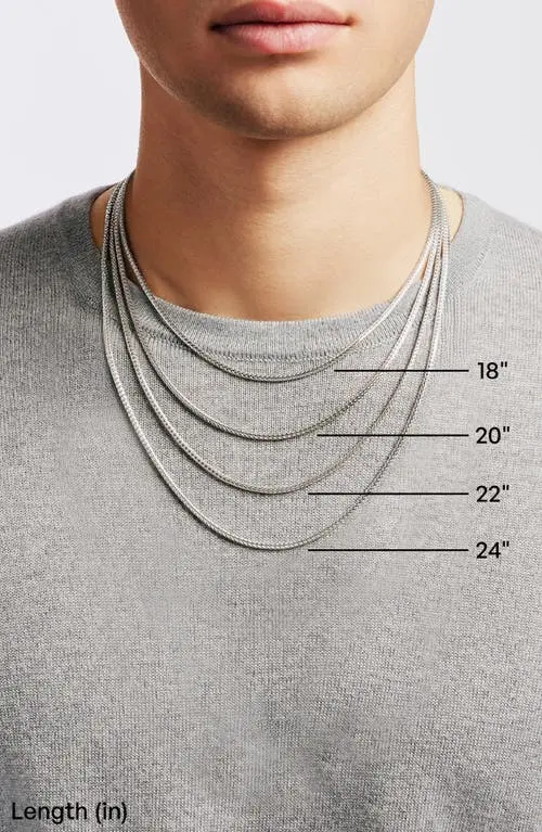 John Hardy Sterling Box Chain Necklace - Silver