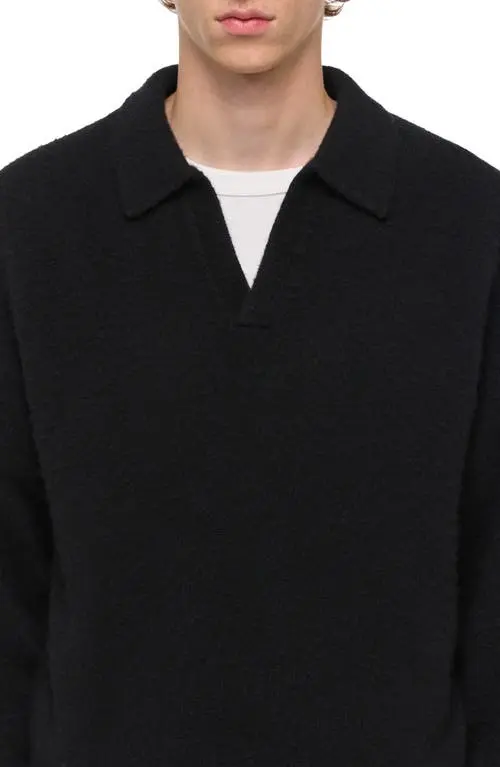 Helmut Lang Brushed Wool & Cashmere Polo Sweater
