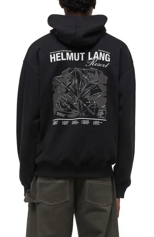 Helmut Lang Ski Map Graphic Hoodie - Black