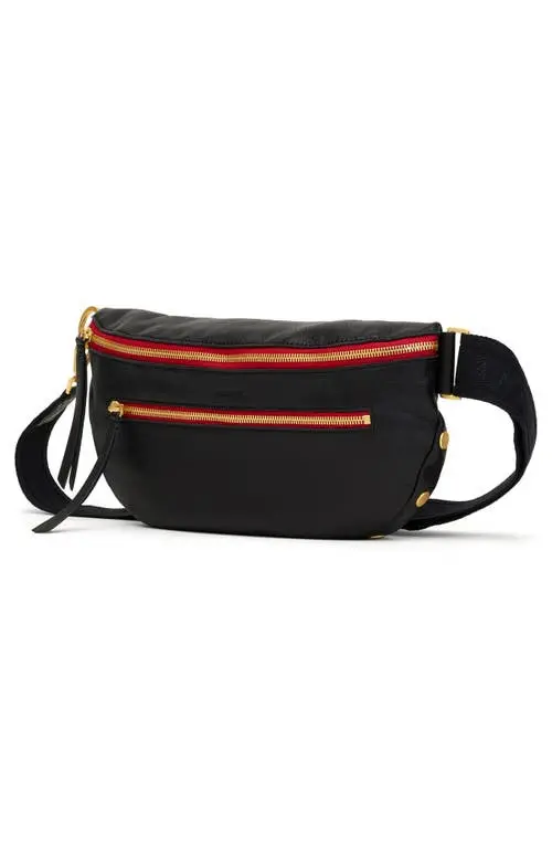 HAMMITT Charles Large Crossbody Bag - Black/brushed Gold