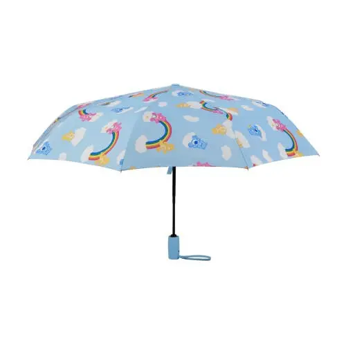 CARE BEARS 39" Automatic Folding Umbrella - Blue