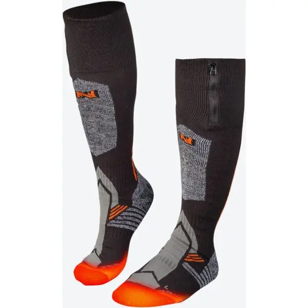 MOBILE WARMING Pro Compression Heated Wool Ski Socks - Black