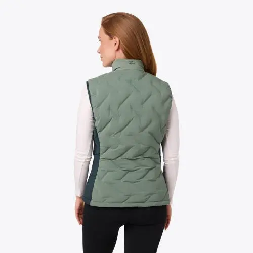 MOBILE WARMING Natural Down Hybrid Heated Vest - Sage/olive