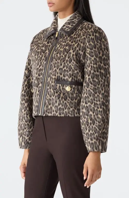Mackage Lorah Leopard Print Wool-blend Jacket