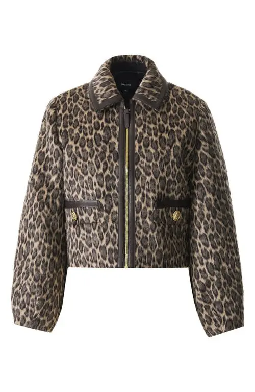 Mackage Lorah Leopard Print Wool-blend Jacket