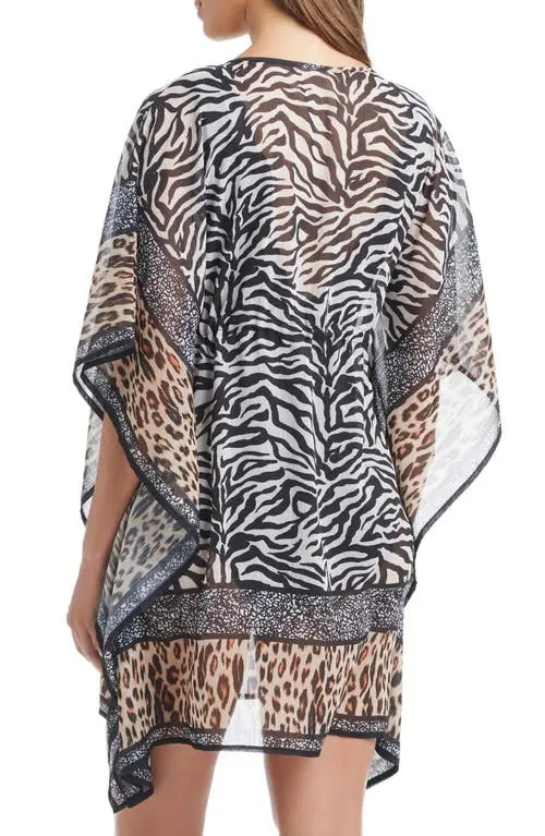 BLEU BY ROD BEATTIE Chiffon Cover-up Caftan - Multi