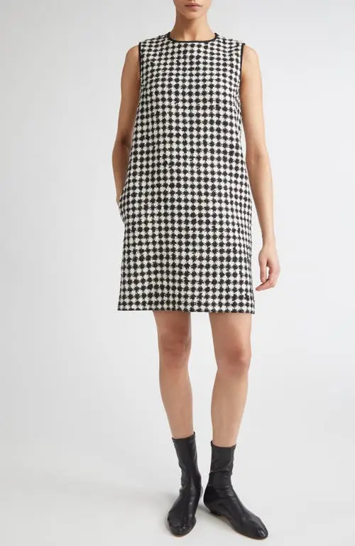 Max Mara Houndstooth Tweed Shift Dress