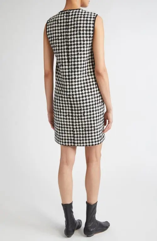Max Mara Houndstooth Tweed Shift Dress