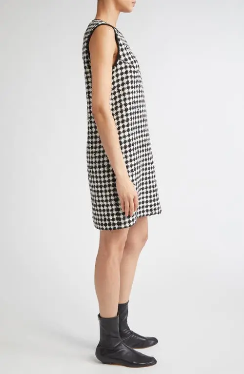 Max Mara Houndstooth Tweed Shift Dress