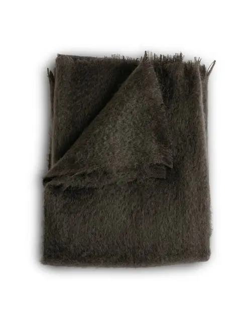 EVANGELINE Mohair Throws - Bark