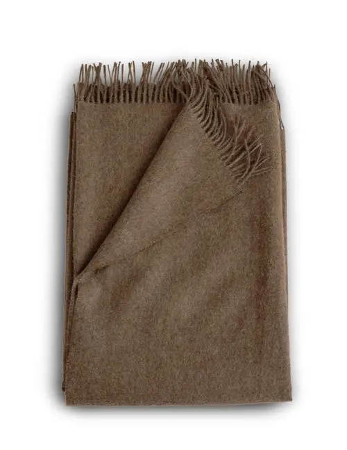 EVANGELINE 100% Baby Alpaca Throws - Mocha