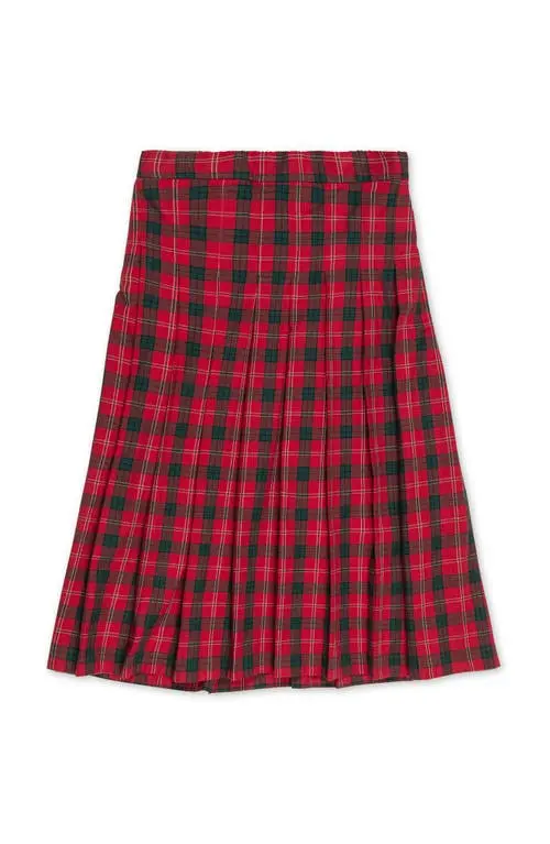 HOPE & HENRY Organic Pleated Midi Skirt