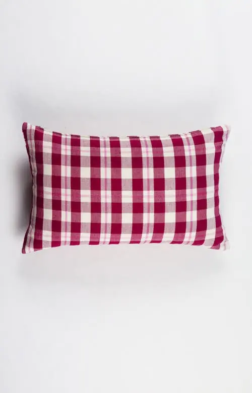 ARCHIVE NEW YORK Handwoven Abigail Cranberry Cotton Throw Pillow
