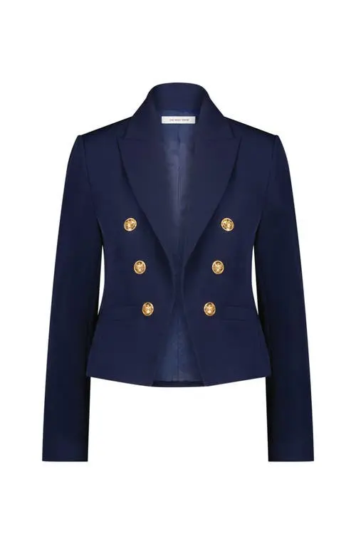 THE NOLI SHOP Gabrielle Double Breasted Blazer - Navy