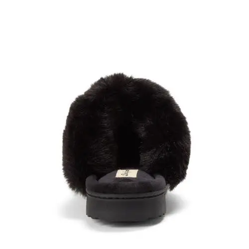 DEARFOAMS Knit Scuff Slipper - Black Solid