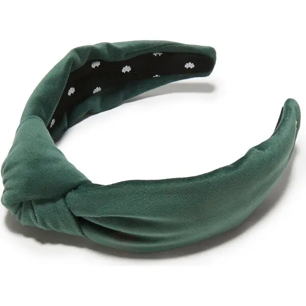 Lele Sadoughi Velvet Knotted Headband - Forest Green 300