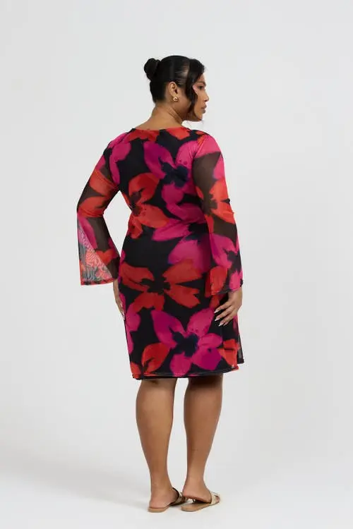 FASHION-SZN CURVE Floral Print Mini Dress