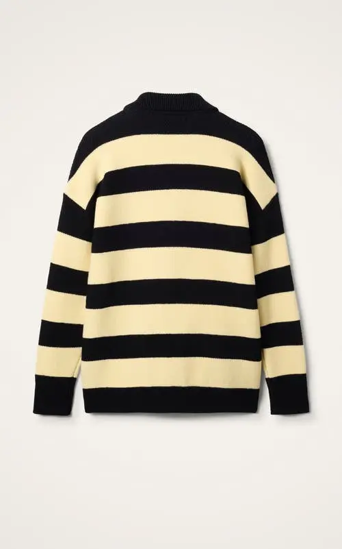 La DoubleJ Striped Wool-blend Derby Cardigan