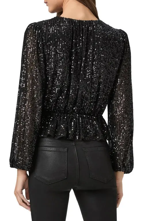 Paige Sequin Peplum Top