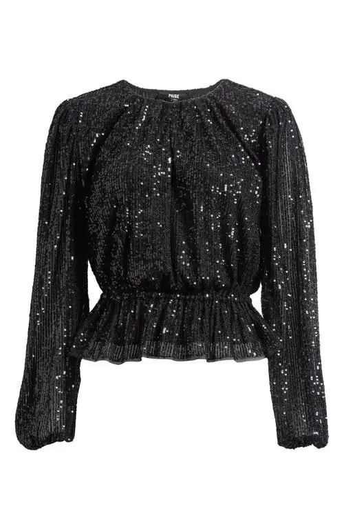 Paige Sequin Peplum Top
