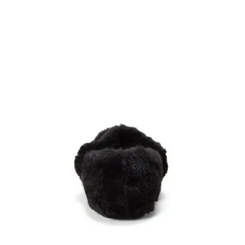 DEARFOAMS Maryjane Luxe Teddy Slipper - Black